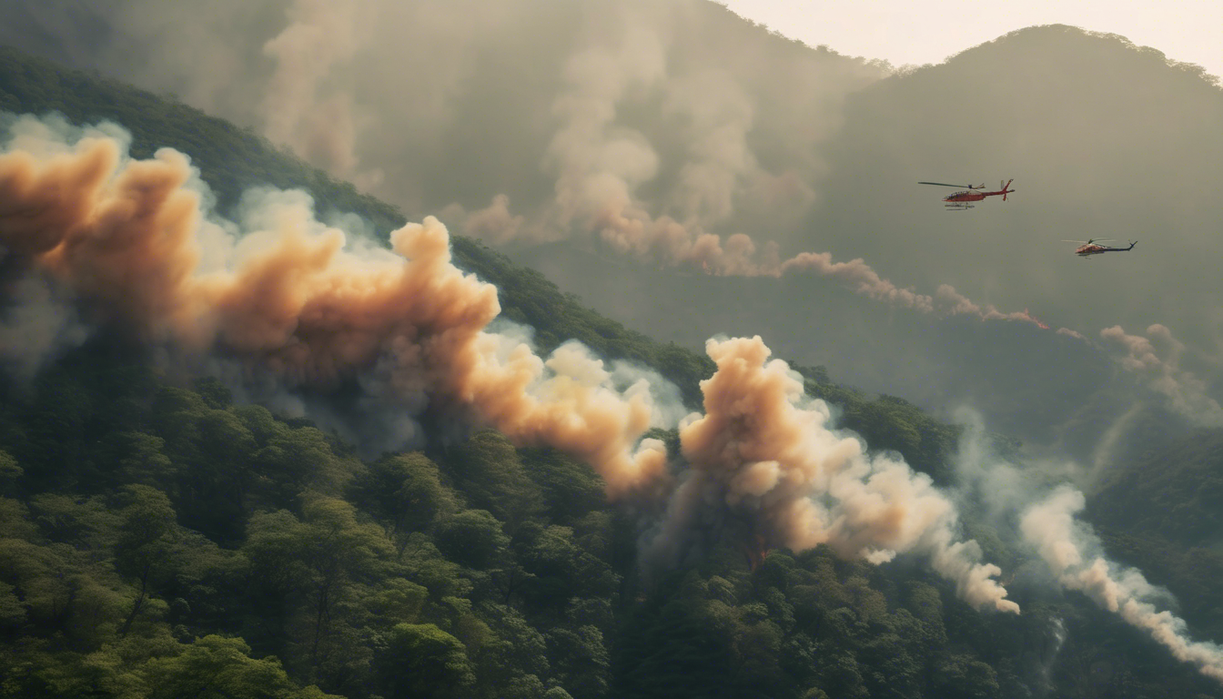 지리산 산불 진화 총력전: 헬기와 진화대원 투입 현황